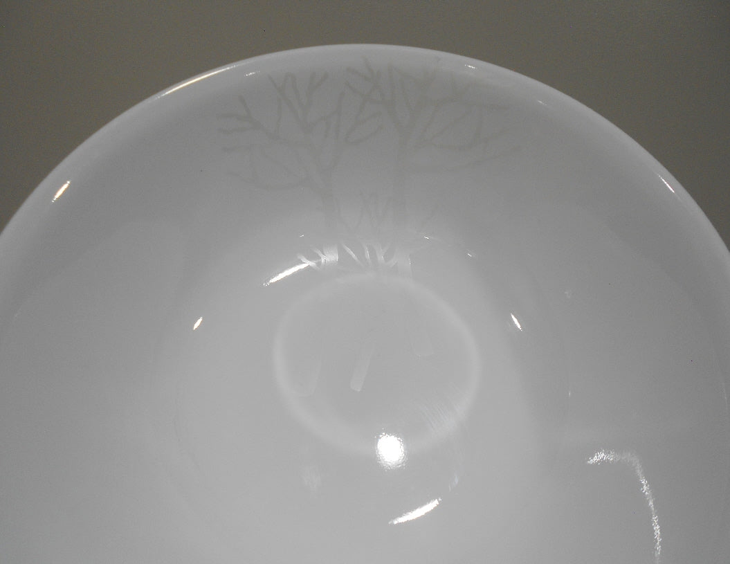 Corelle FROST 1-Qt SERVING BOWL 8.5" White Bare Trees Silver Moonbea ...