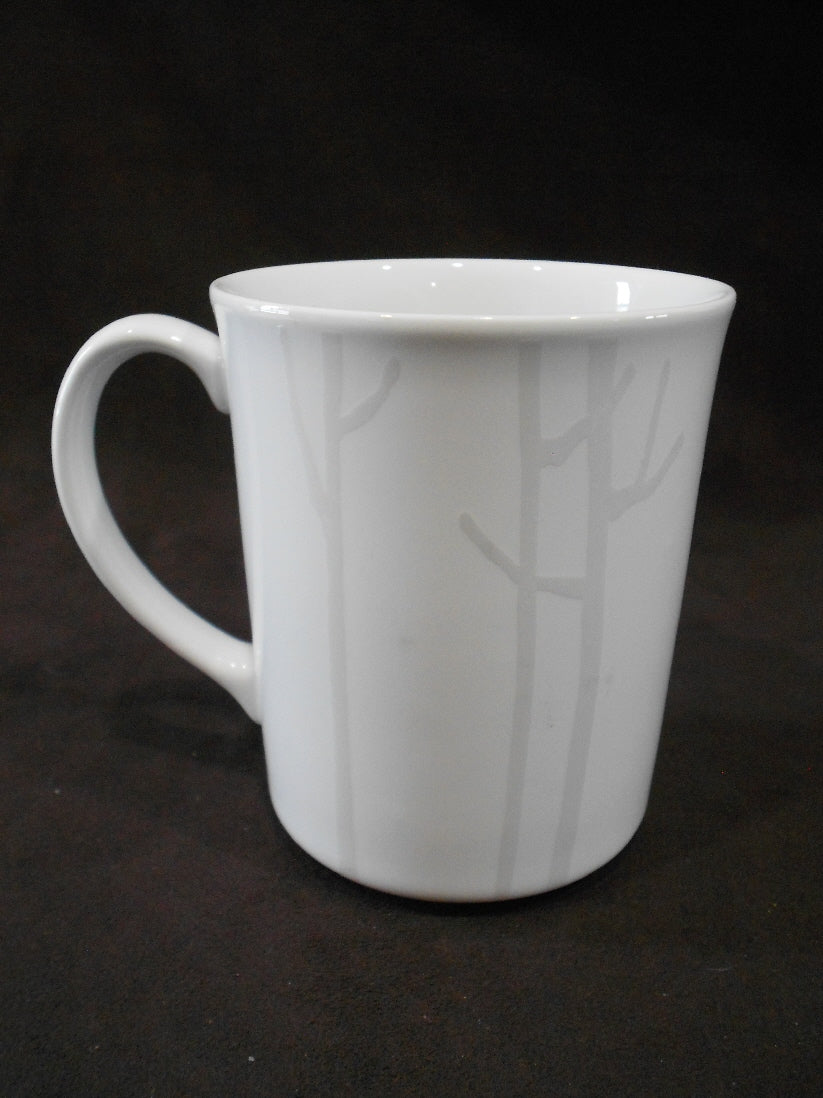 ️ 1 Corelle WHITE FROST 10-oz PORCELAIN MUG *Winter Snow Trees Silver ...