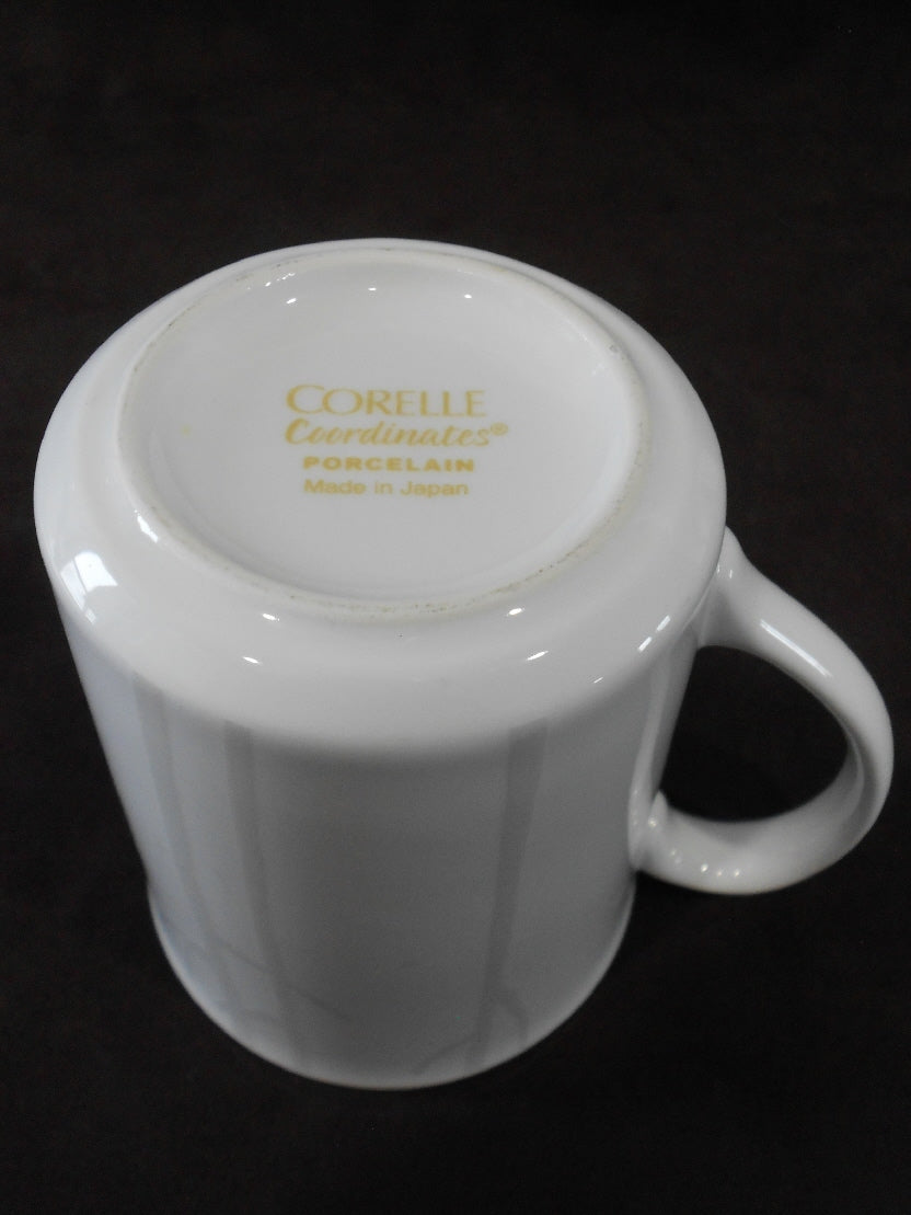 ️ 1 Corelle WHITE FROST 10-oz PORCELAIN MUG *Winter Snow Trees Silver ...