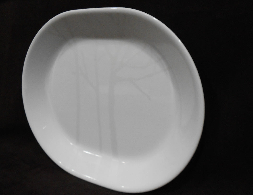 ️ Corelle FROST 12x10 SERVING PLATTER Chop Plate White Trees Silver M ...