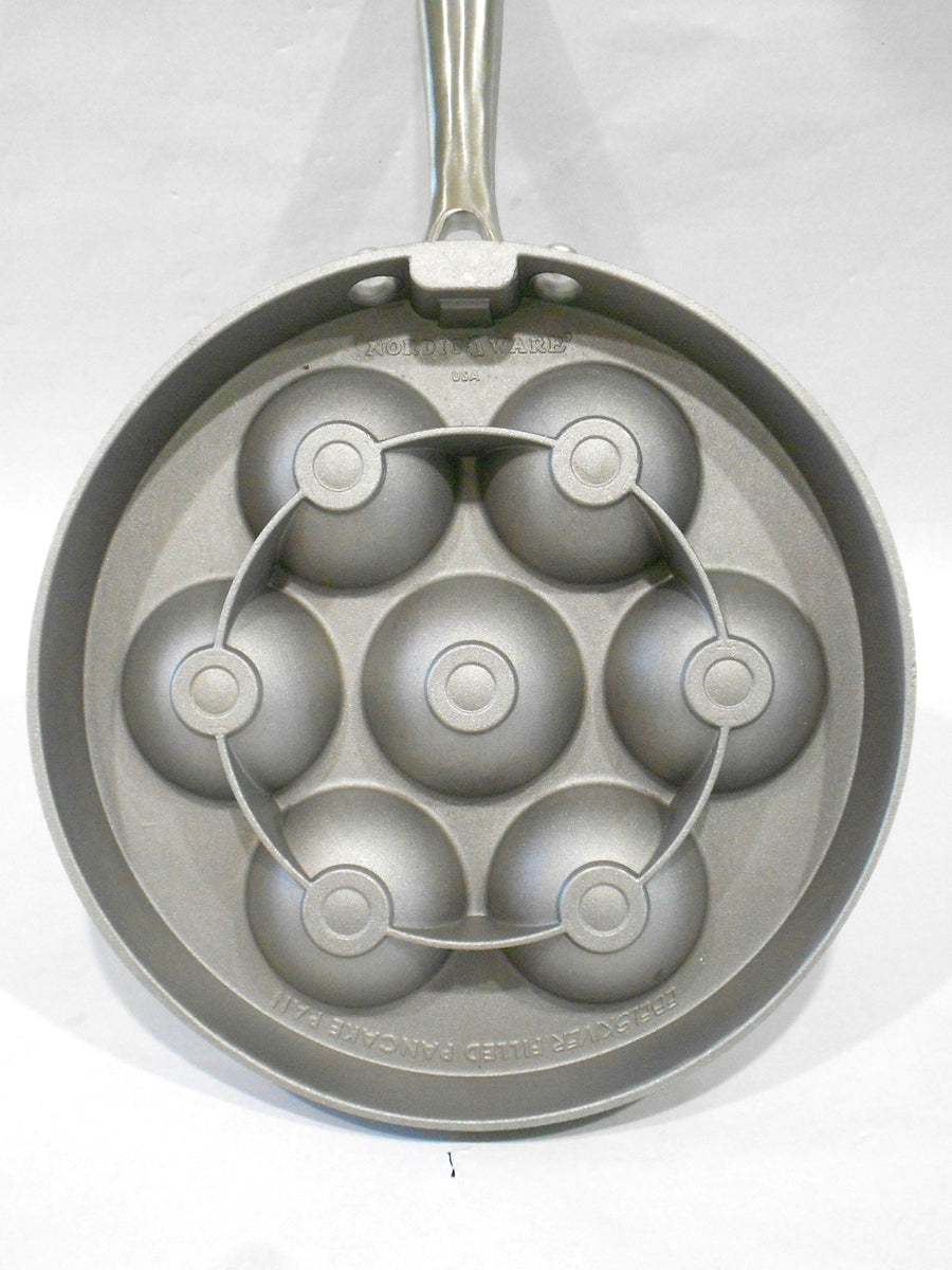 🍂 New NORDICWARE DANISH EBELSKIVER PAN Griddle Filled Pancake Ham Chee ...