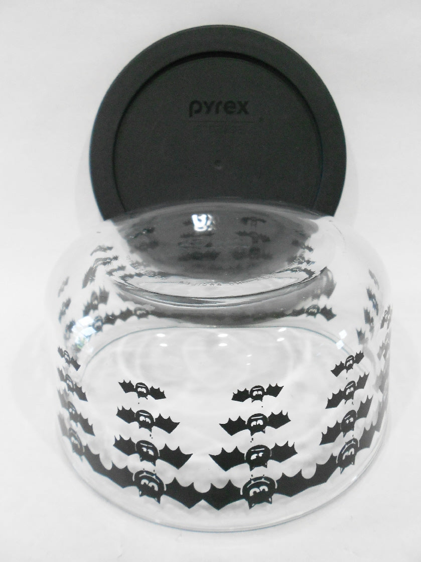 ️ New 2014 PYREX 4 Cup BLACK BATS 1-Qt Storage BOWL Spooky Halloween ...
