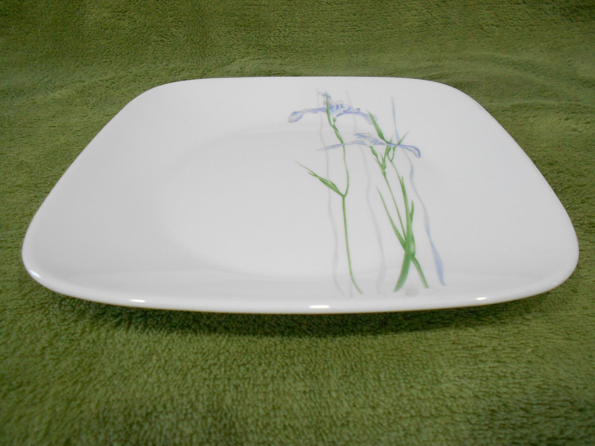 ️ 1 CORELLE Square SHADOW IRIS 6.5" BREAD PLATE Appetizer Asian Purpl ...