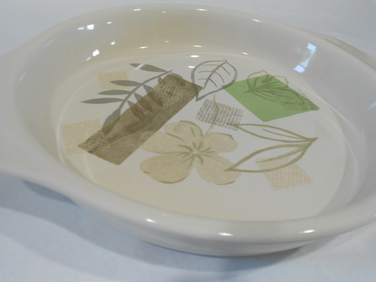 ️ HTF Corelle TEXTURED LEAVES PIE PLATE Sandstone Stoneware Handles D ...