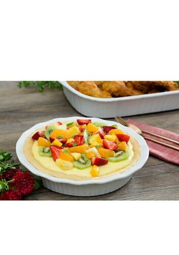 ️ Corelle Corningware FRENCH WHITE 9" DEEP PIE PLATE Stoneware DISH F ...