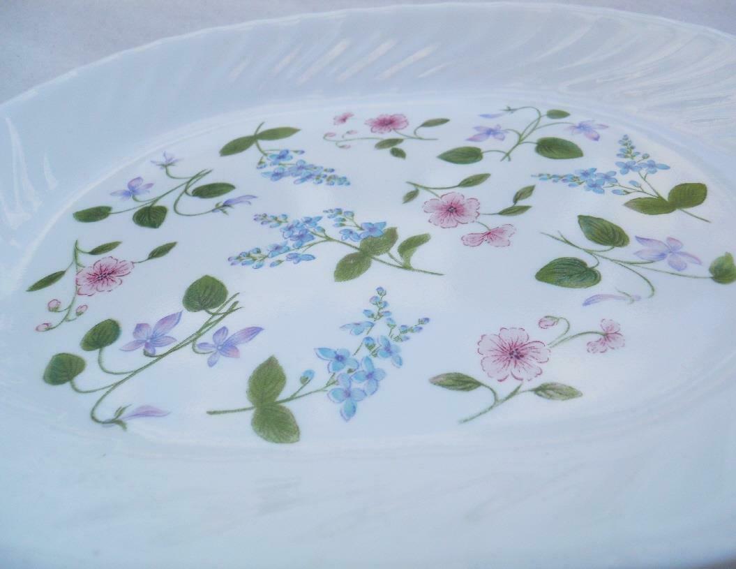 ️ Corelle DELICATE ARRAY Chop Plate SERVING PLATTER Entree Floral Swi ...