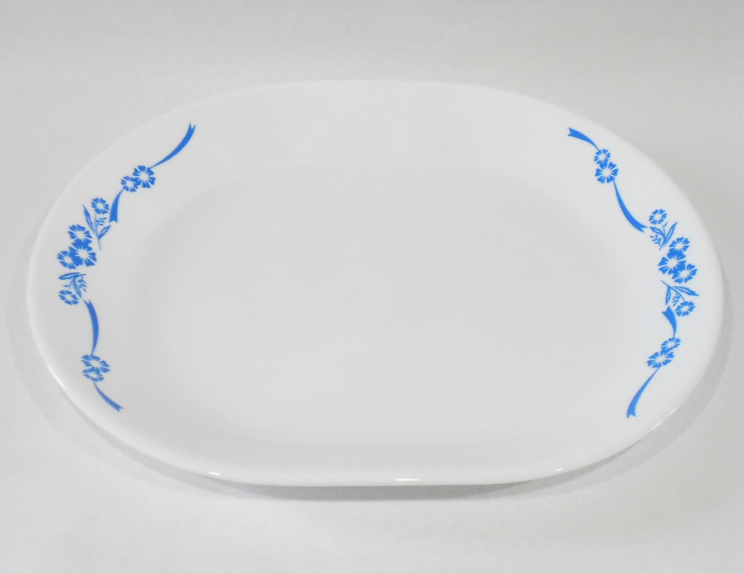 ️ NEW Vtg. 1970's CORELLE by Corning BLUE CORNFLOWER SERVING PLATTER ...